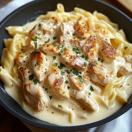 Pâtes Au Poulet Et Sauce Crémeuse Au Boursin Un Plat Convivial Et