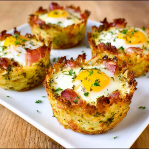 Nids de Pommes de Terre aux Œufs et Bacon : Une Idée Brunch Gourmande ...